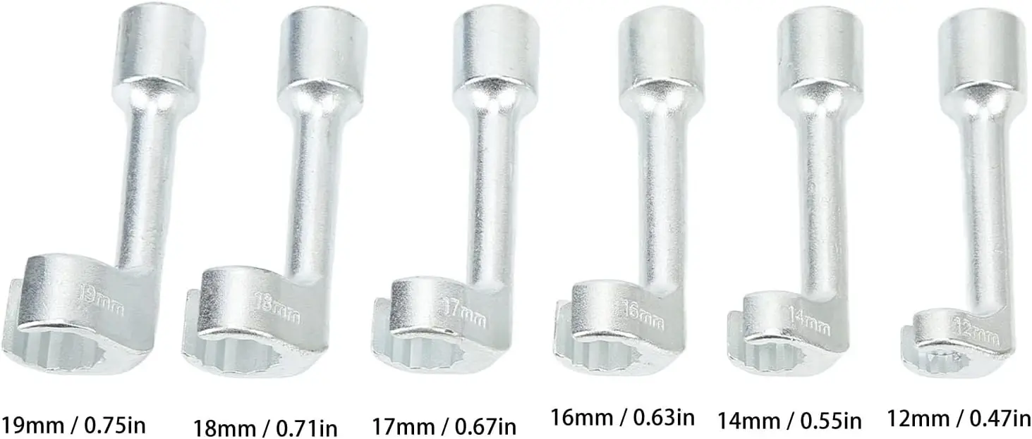 Fuel Injector Line Injection Socket Set Vanadium Steel Injection Wrench ...