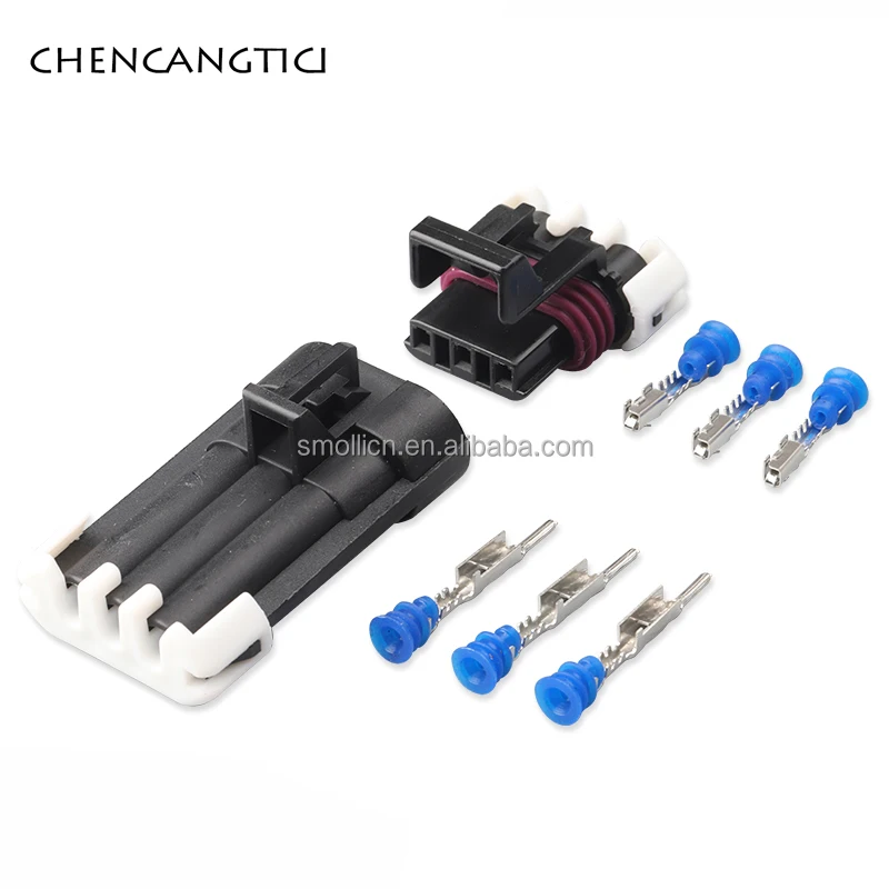3 Pin Delphi Black Auto Connector Metri-pack 150 Temperature Sensor ...