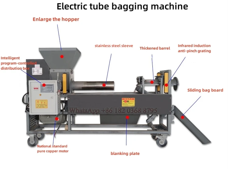Industrial Save Cost PLC Automatic Mushroom Bagging Machine