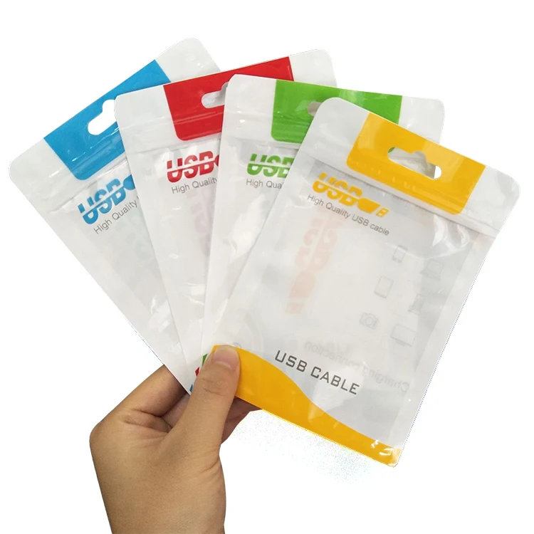 Oem Customized Logo Usb Cable Storage Bag Ziplock Zipper Packaging ...