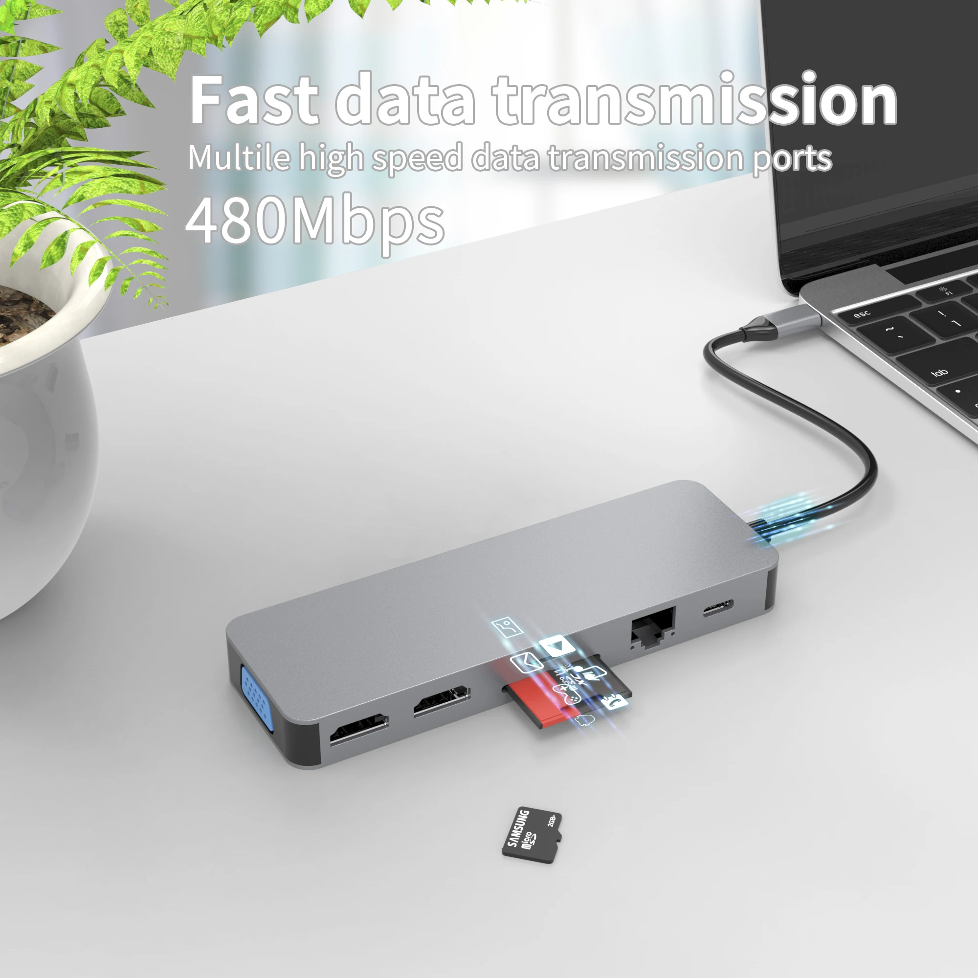 Halee 13 in 1 USB C Hubs Docking Station - Versatile & Durable