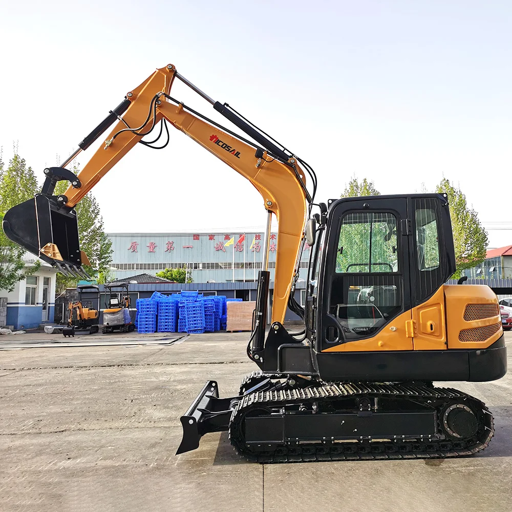 5 ton 6 ton excavator mini excavator prices with Side swing function ...
