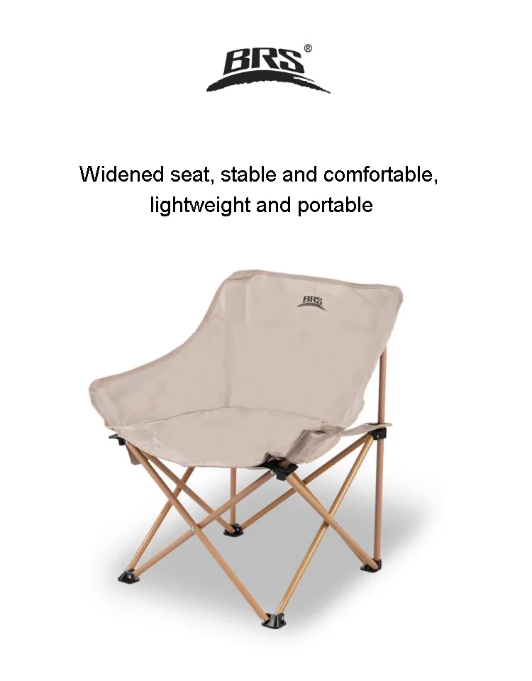 BRS Outdoor Folding Travel Moon Chair - Portable Camping Chair