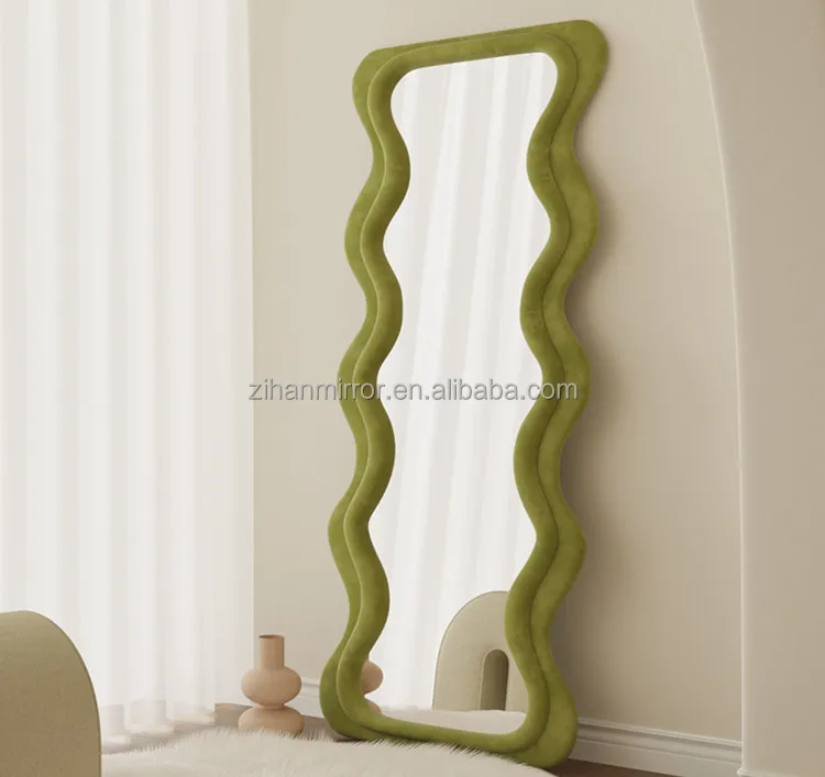 Irregular Floor Standing Decorative Mirror - Wavy Shape