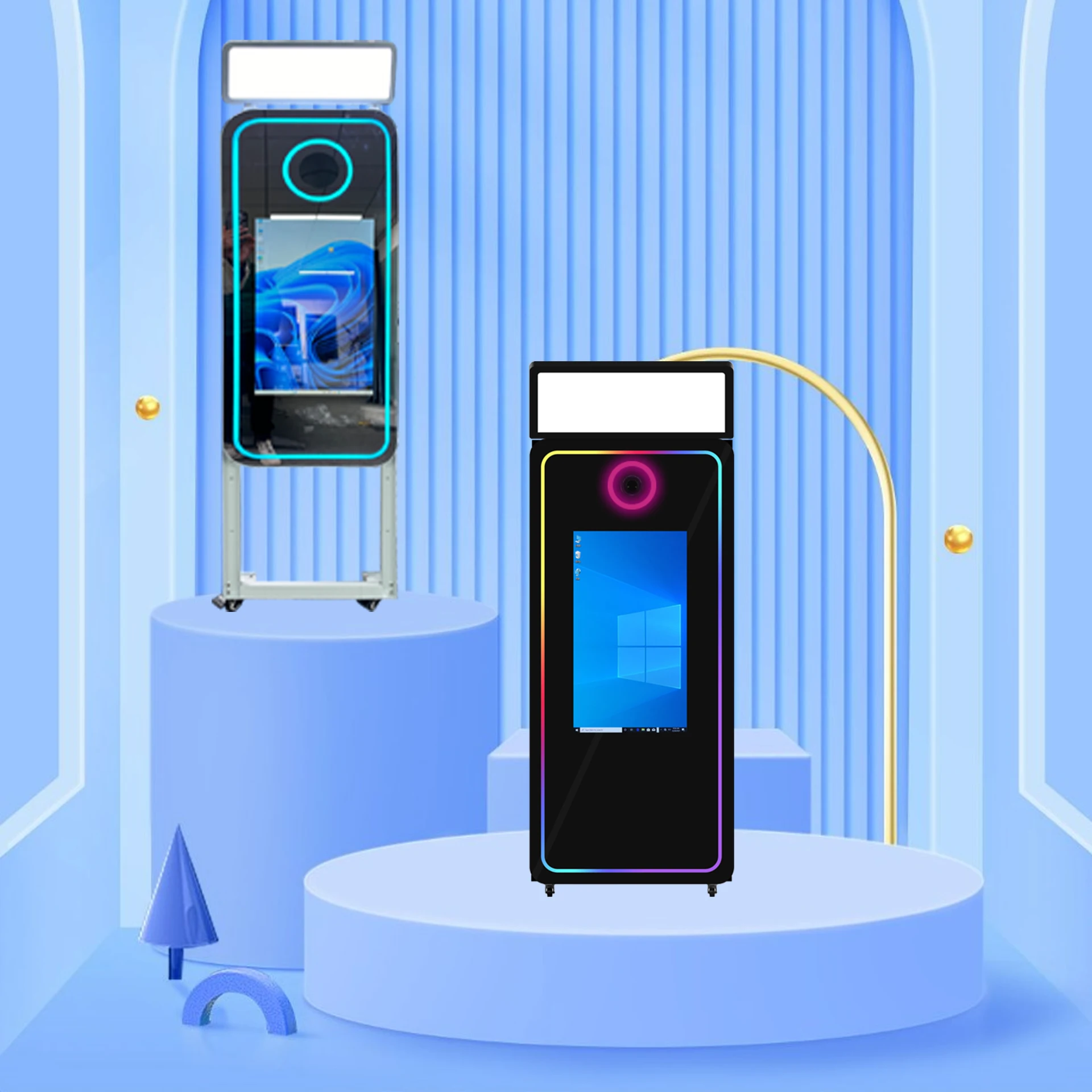 Wholesale Magic Mirror Photobooth Machine Digital Interactive Mirror Photo Booth 70 Inch with ...