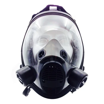 Spherical Full-face Mask Silicone Safety Gas Mask With Double ...