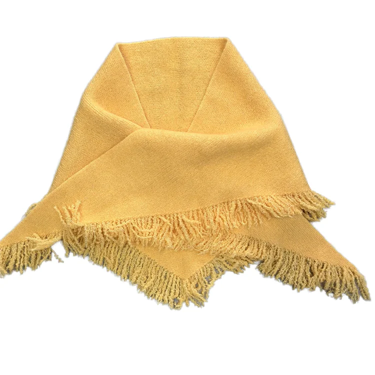 Customizable Winter Wool Shawl For Women Knitted Triangle Scarf With ...