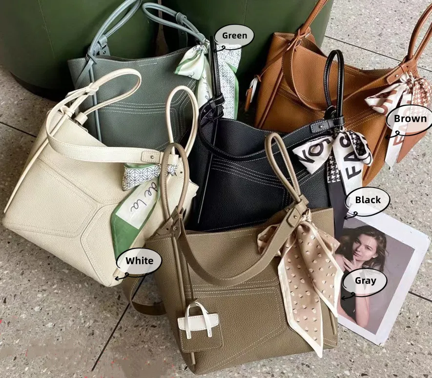 Brand Bag Blank Logo New Genuine Leather Large Capacity Tote Bag Design ...