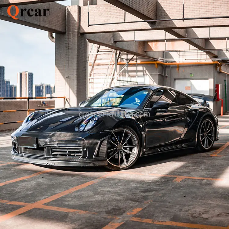 Techart Style Carbon Fiber Full Body Kit Front Lip Side Skirt Rear ...