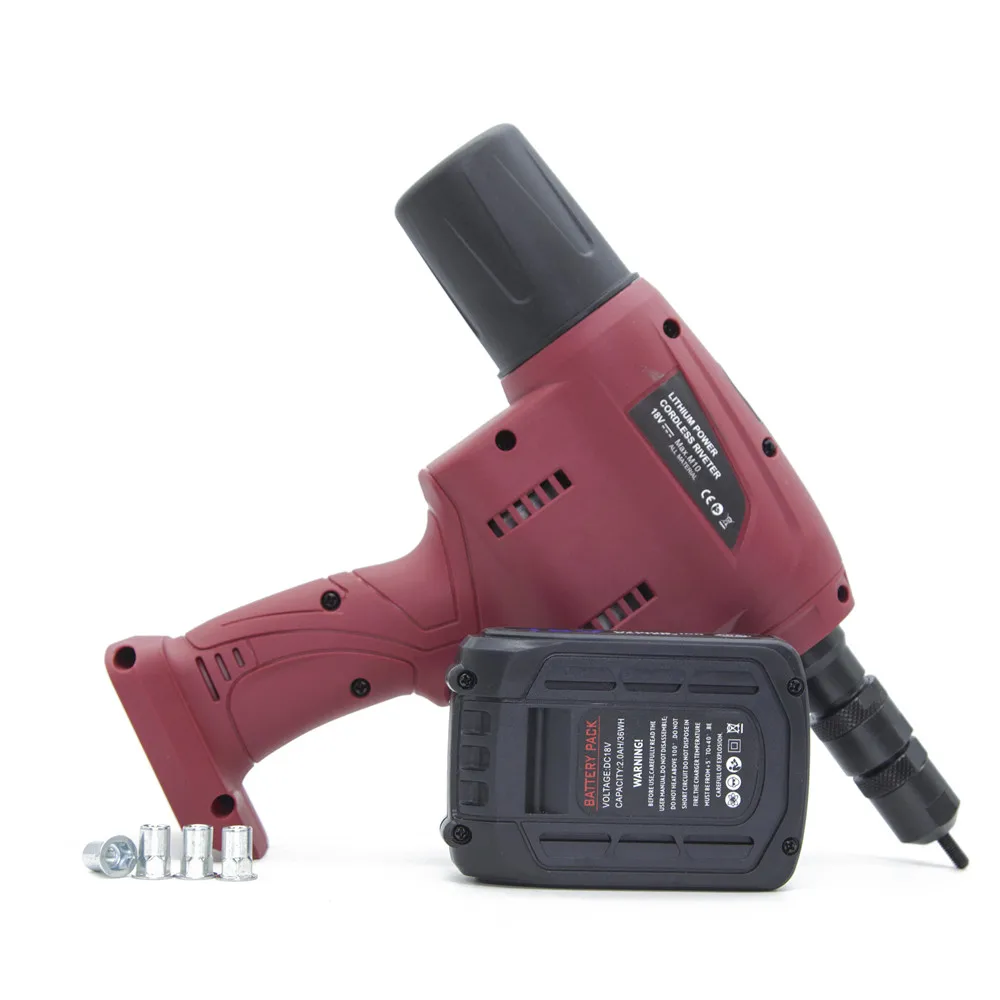 Swt-e8000 Electric Cordless Rivet Nut Gun Li-ion Battery Rivnut Tool ...