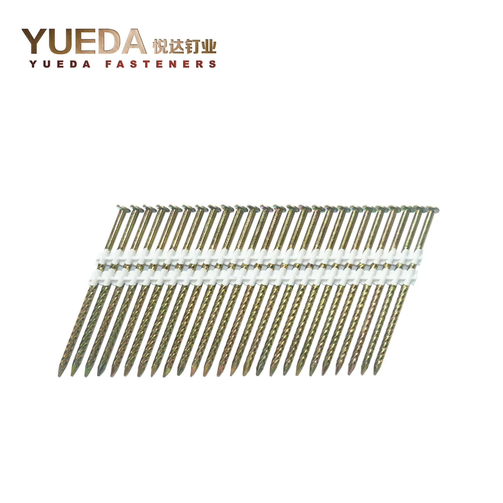 En14592 Ce Certified 21 Degrees Full Head Plasti Collated Nails Plastic Strip Nails Plastic ...