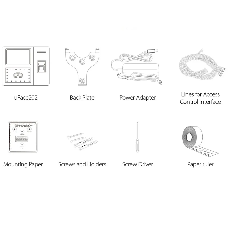 ZK Iface702/uface202 Biometric Fingerprint Facial Recognition
