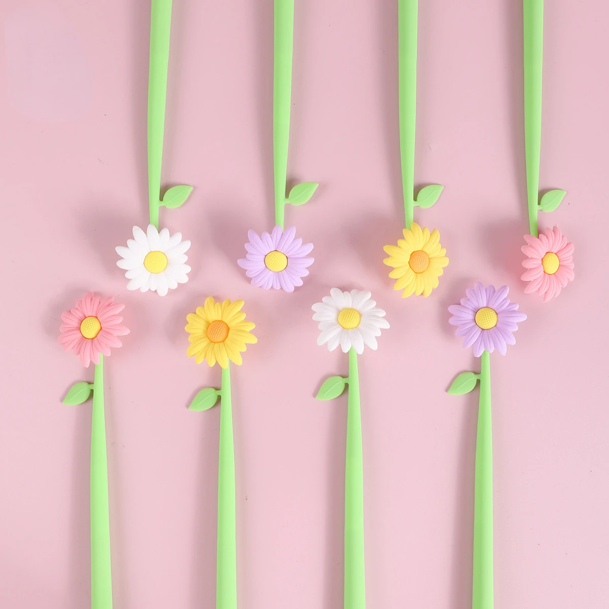 Cute Daisy Flower Shaped Black Ink 0.5mm Gel Pen - Customizable Logo ...