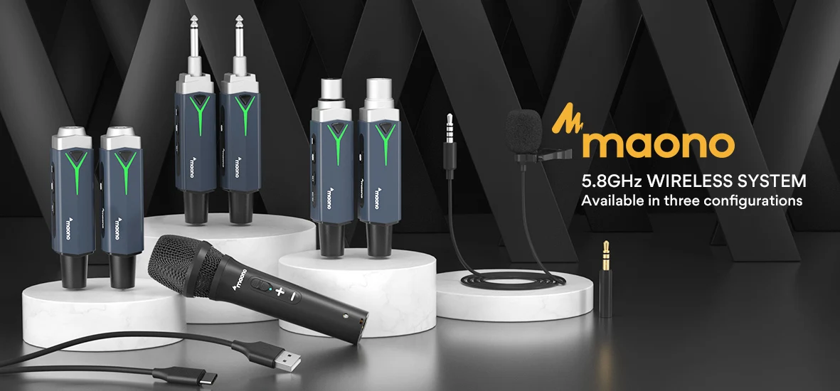 MAONO Wireless 5.8G Hz Microphone - Ideal for Music Recording