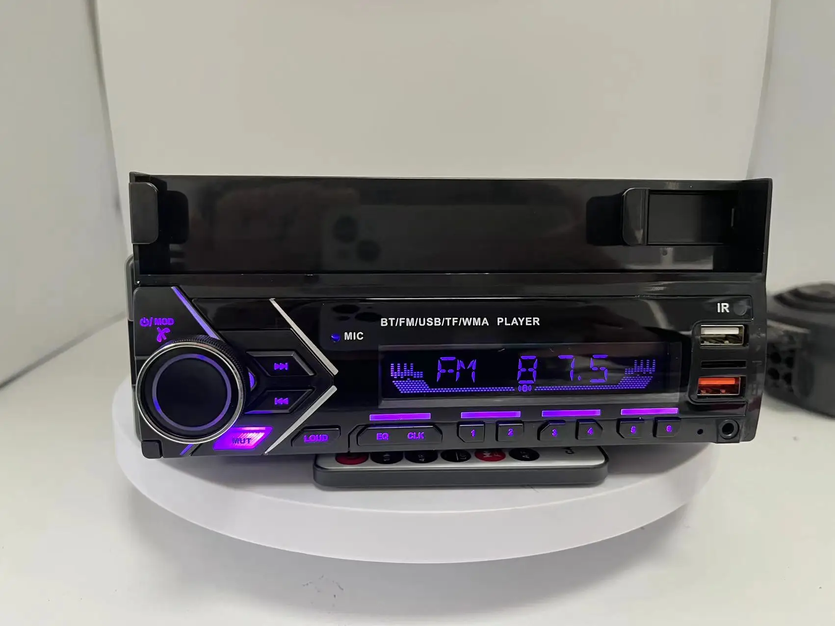 Dual Usb Id3 Auto Car Audio Support Phone Holder 12v Car Stereo Fast ...