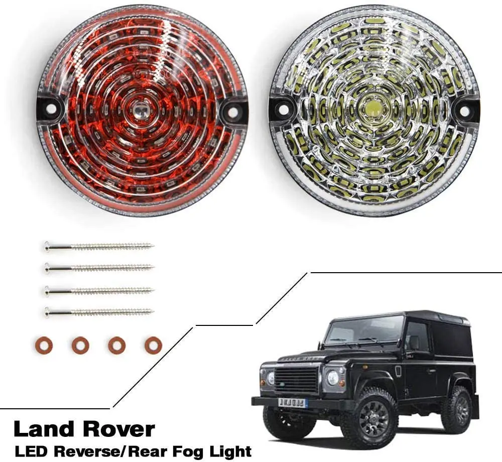 Defender LED Rear Fog Reverse Light 95mm for Land Rover Defender 2001 ...
