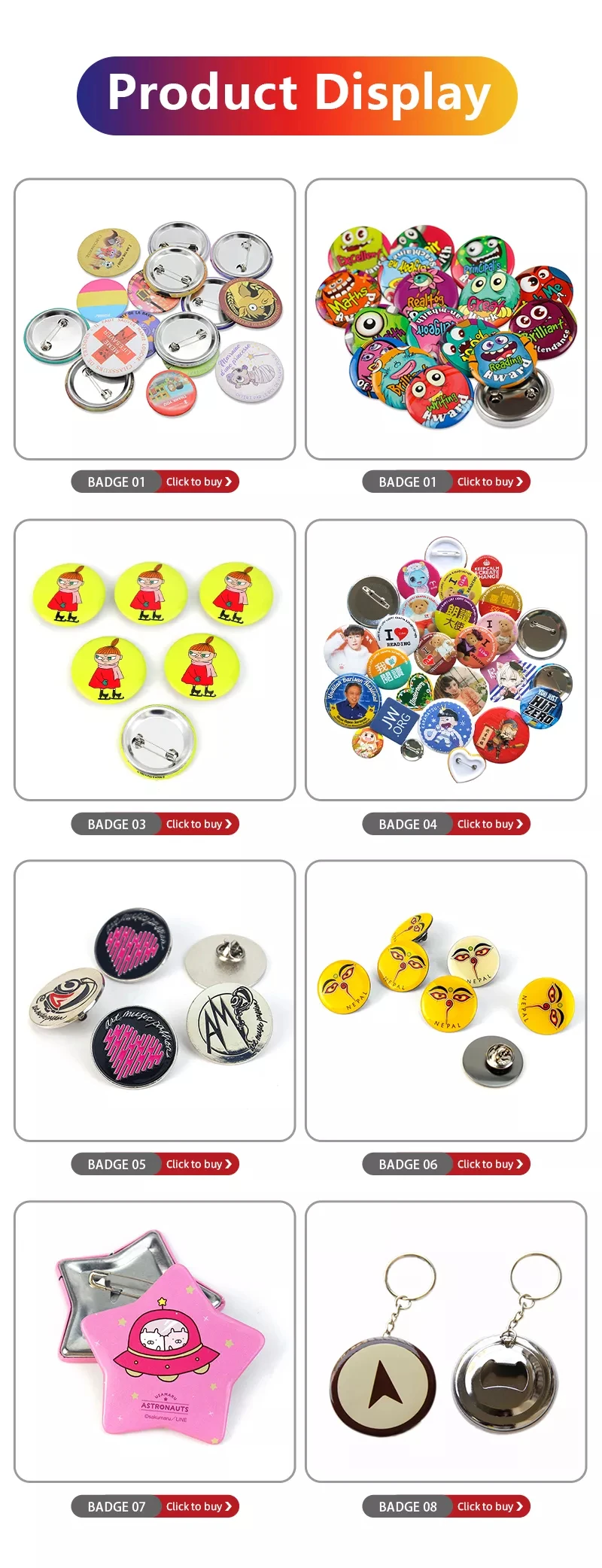 Manufacture Personalized Pin Badge Button Badge Pin 32mm Pin Button ...