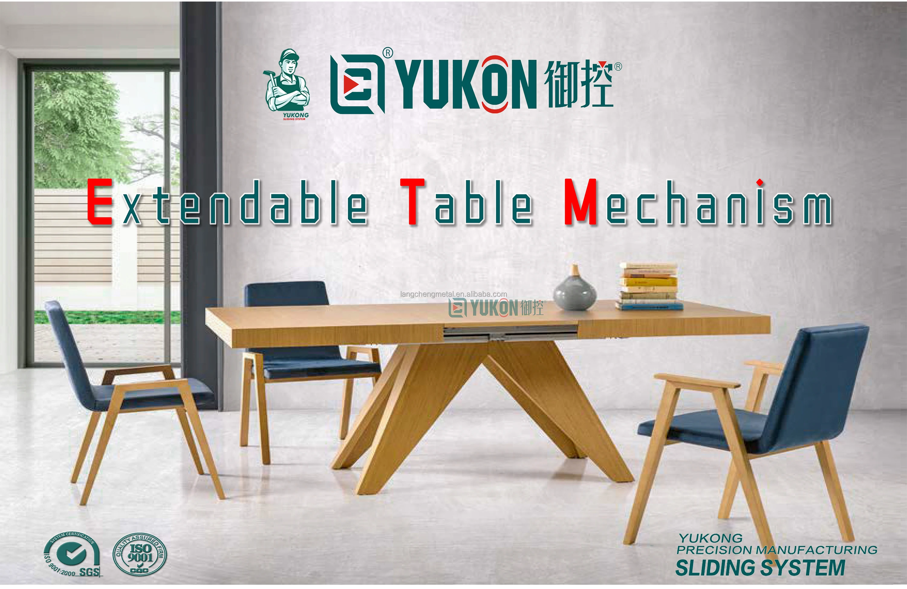 Heavy Duty Steel Aluminum Telescopic Extender for Dining