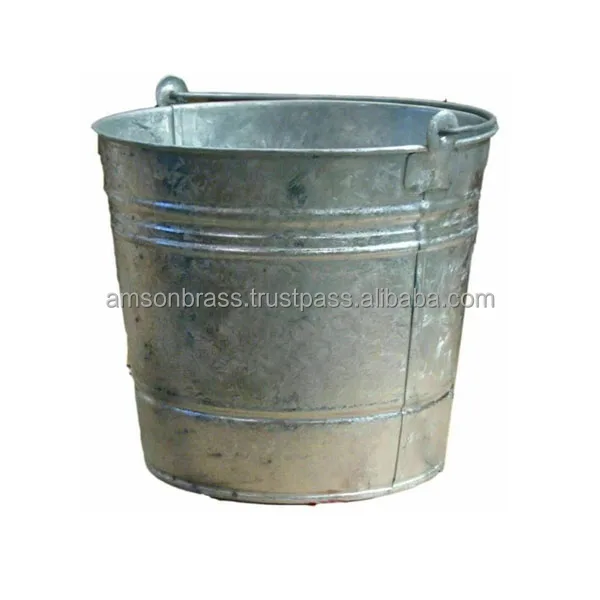 Galvanized Steel Pail Bucket Pail Bucket Galvanized Finished Leak Proof ...