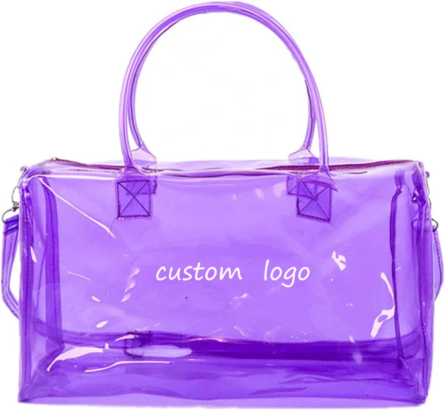 Clear Gym Bag Clear Pvc Tote Package Large Sports Duffel Bags Bright ...