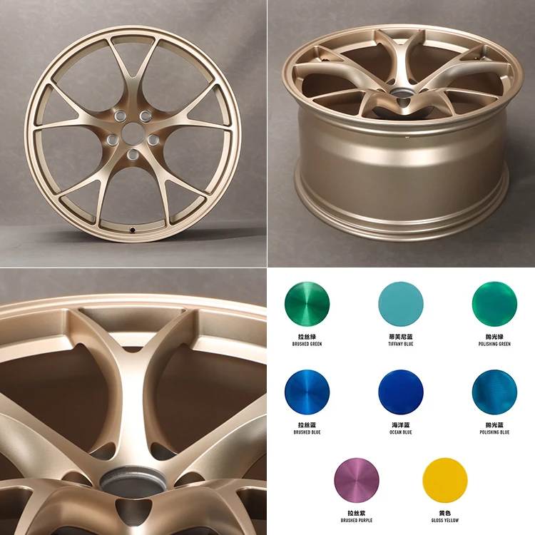 Wangu Alfa Romeo Hub Champagne Gold Aluminium Alloy Rims