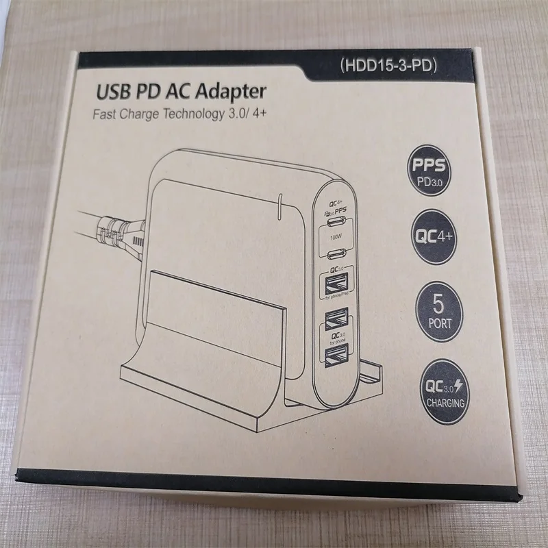 הגנה מרובה Ocp Ovp Scp Otp 3 Usb סוג C 9v 3a ארה"ב תקע מהיר מטענים ...