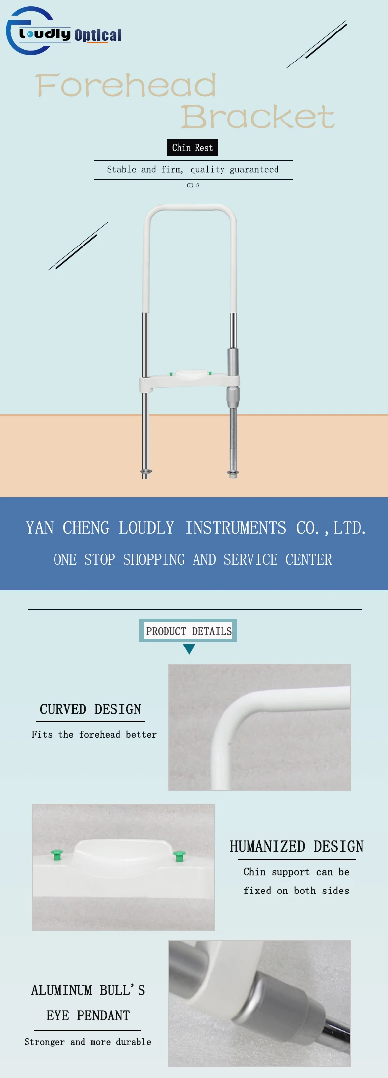 Ophthalmic Instrument Chin Rest Forehead Bracket Set Cr-8 - Buy Chin ...