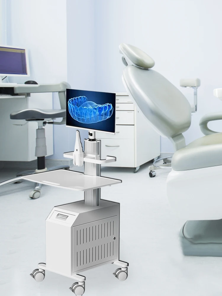 Medical Trolley Cart for Hospital Dental Clinic With Monitor Mount Oral ...