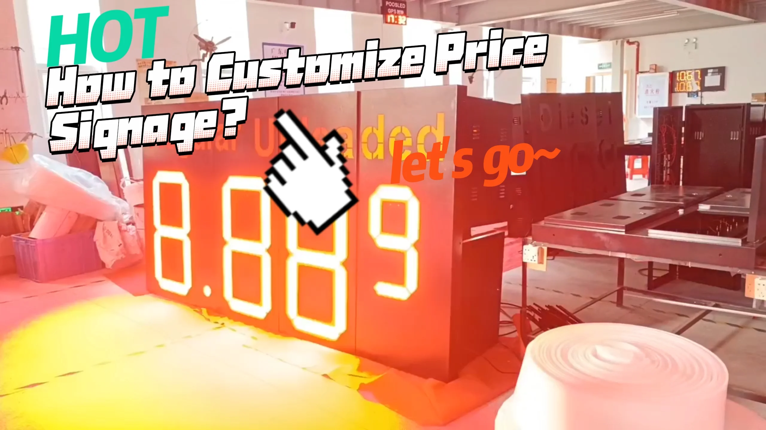 Custom Programmable Digital Temperature Display Led Gas Station Petrol ...