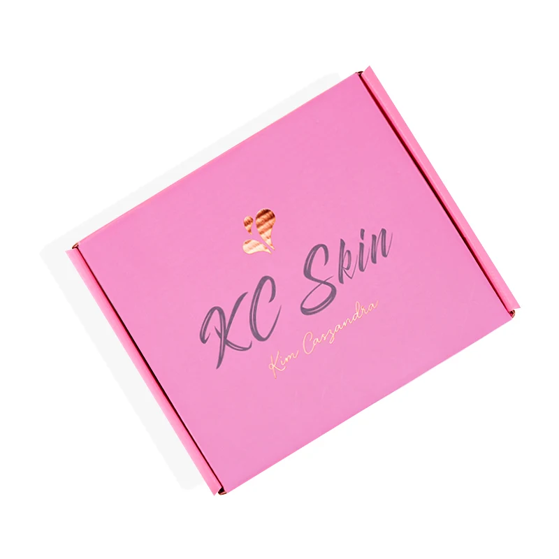 Wholesale Corrugated Pink Shipping Packaging Box with Private Label