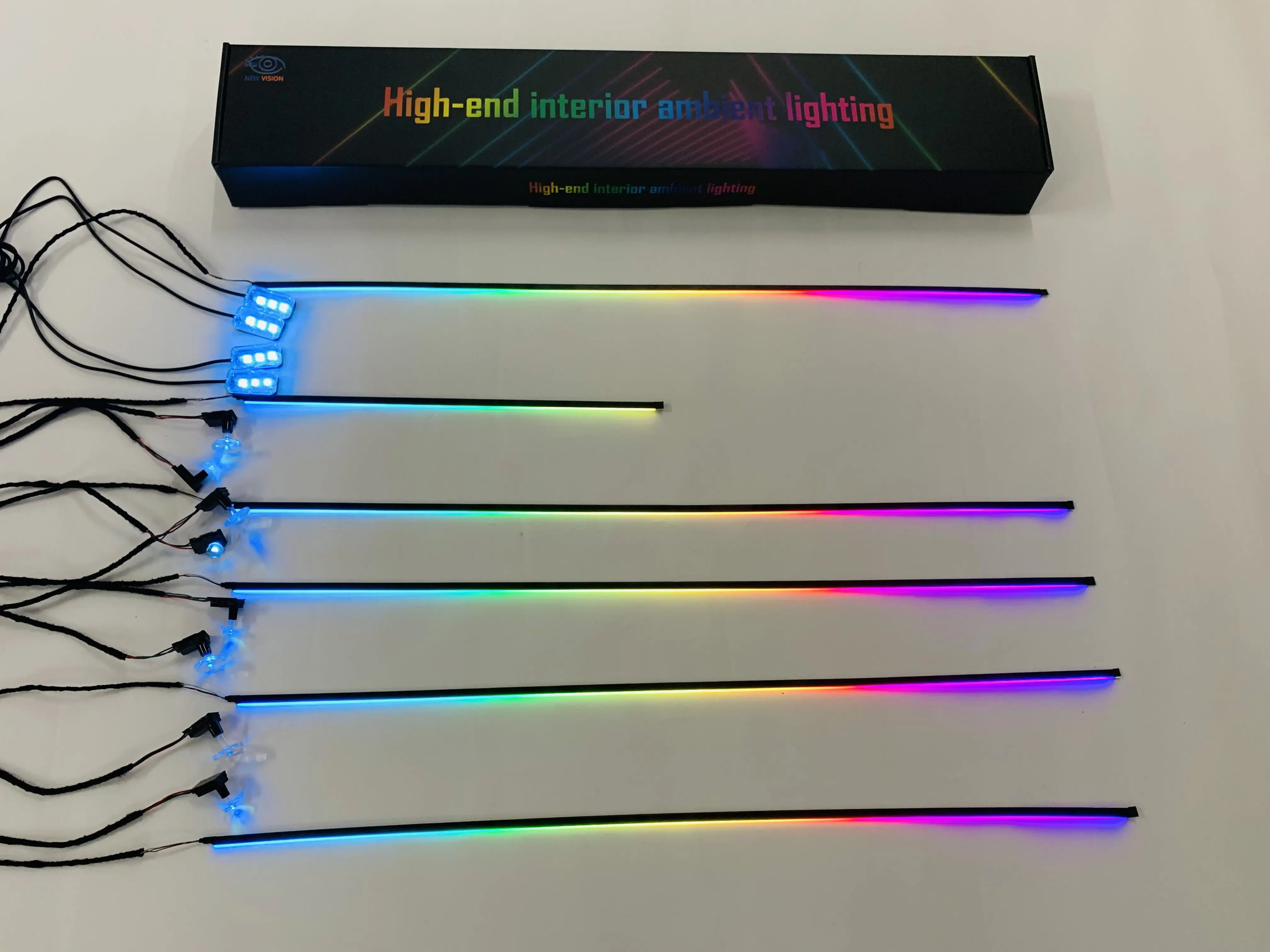 Car Atmosphere Light Flowing Color LED RGB Decorative Lights