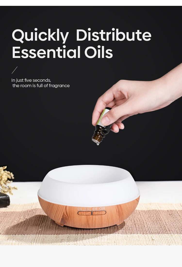 Kinscoter 500ml Essential Oil Diffuser - Aromatherapy Humidifier