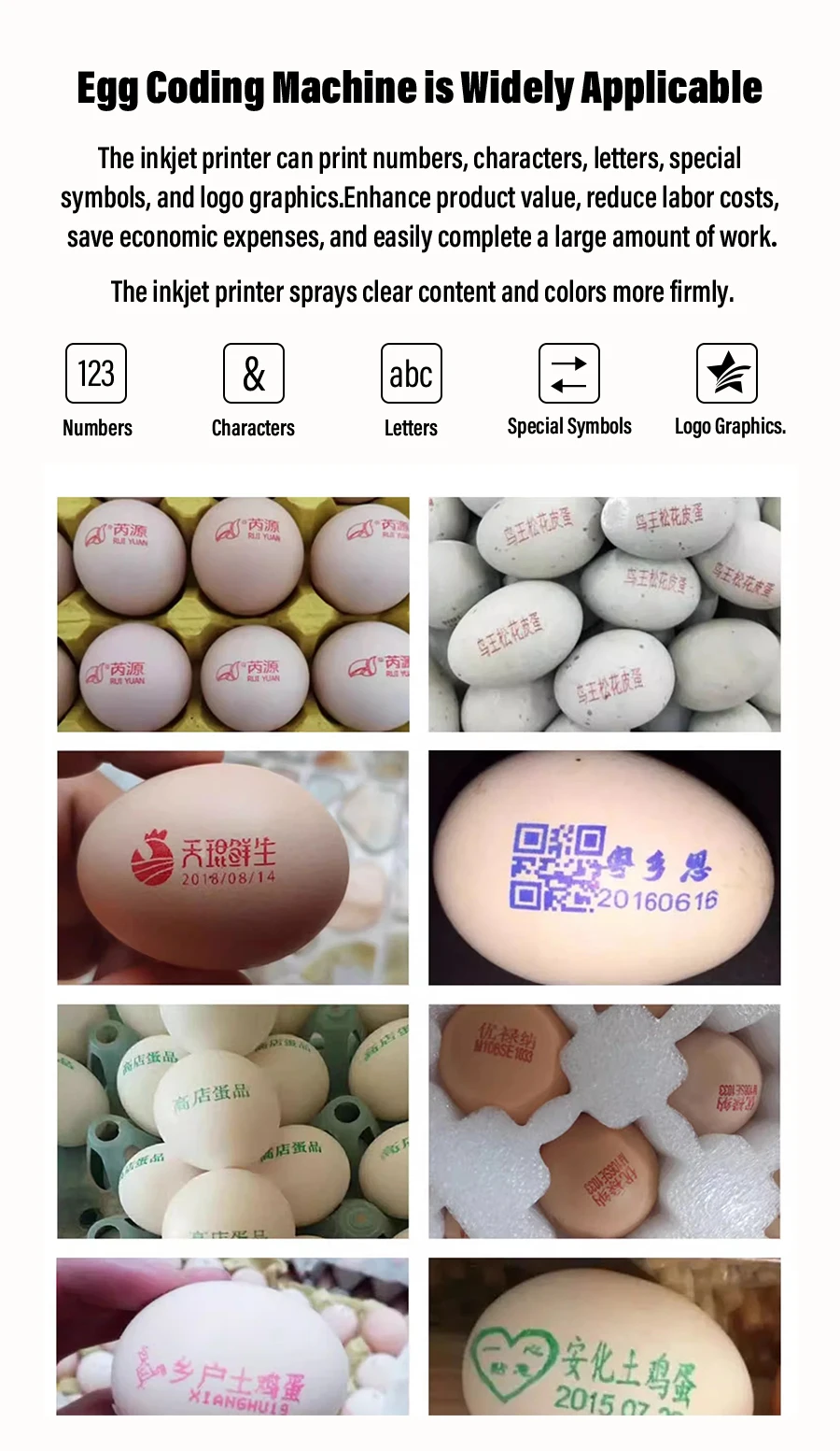Best Choice Chicken Egg Printing Machine/egg Marking Machine/egg Date ...