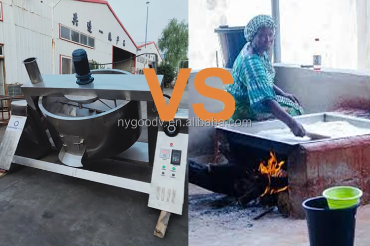 Self-stirring Cassava Gari Fryer /gari Frying Machine Garri Processing ...