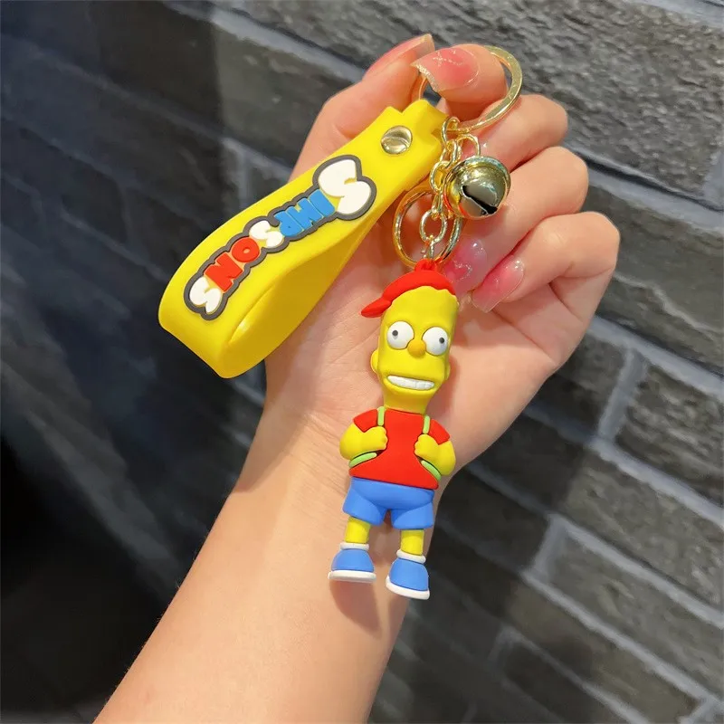 New Design Cute Simpsons Family Story Keychain Pendant Cool Car Key ...