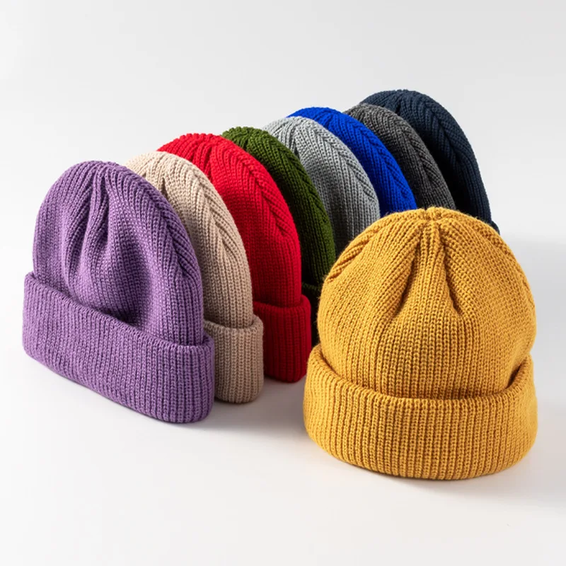 High Quality Embroidery 100% Acrylic Cuffed Blank Wool Men Skully ...