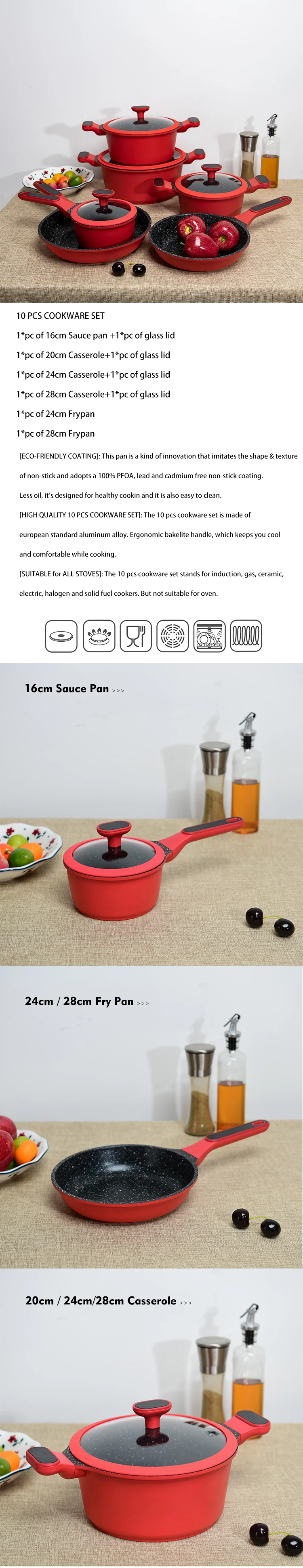 Besco Sample Escalation Series 20cm Non Stick Aluminum Casseroles Mini ...