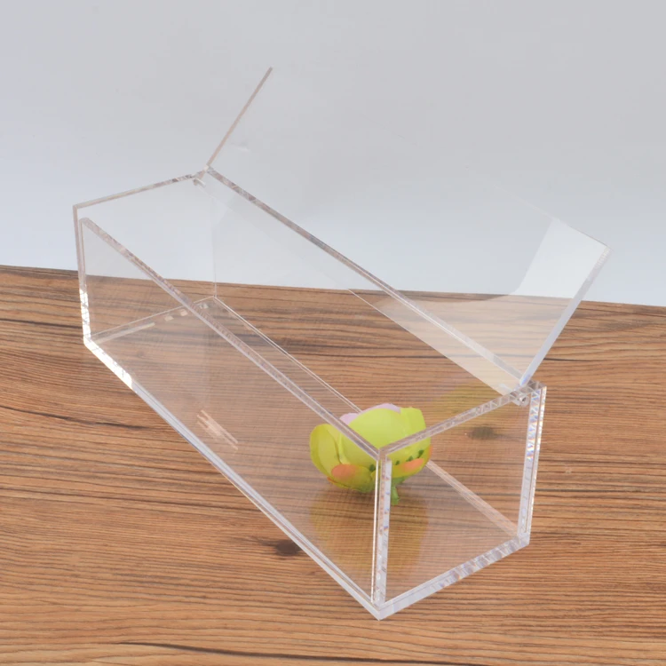 extra Large Acrylic Box with Lid 5-sided clear Acrylic Storage Boxes ...
