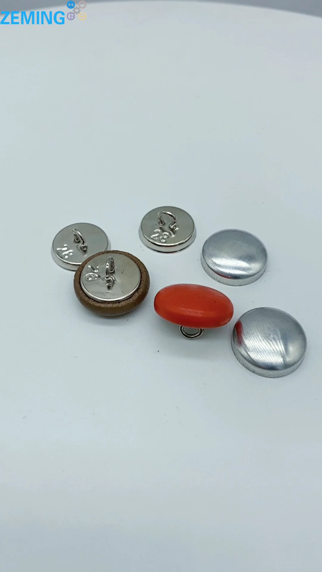 Aluminum Tone Shank Wire Back Fabric Cover Metal Buttons - Buy Button ...