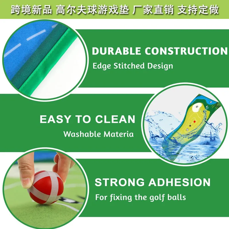 Funny Golf Sticky Ball Mat 150*80cm Strike Exercise Mat Home Golf Games ...