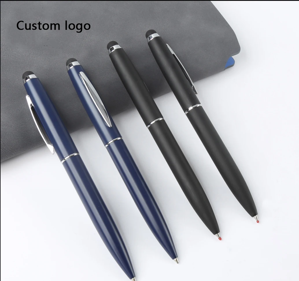 Promotional Custom Logo Multifunction Stylus Soft Touch Ballpen Pen Sublimation Metal Pen Touch ...