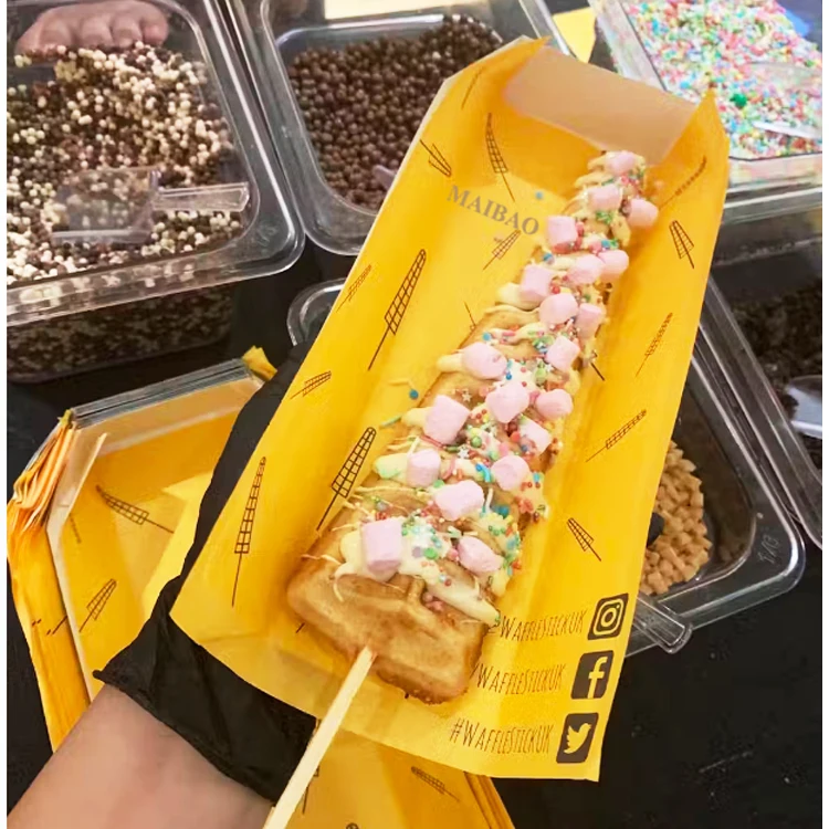 Alibaba.com: Food Safe 25cm Waffle Stick Box with Custom Logo, Take ...