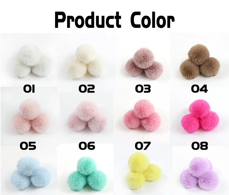 Faux Rabbit Fur Pom Poms - Classic Custom Gift Accessories