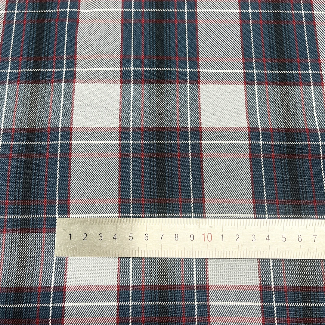 Customized Woven Red Yarn Dyed School Uniform Tr 65/35 Rayon Polyester ...