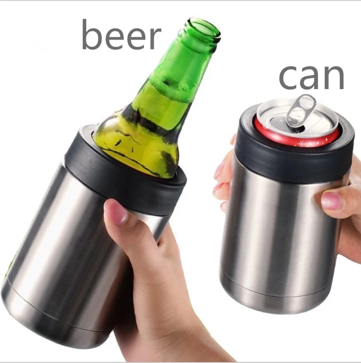 Stainless Steel Insulator Beer Can Holder Double Wall Vacuum Insulated ...