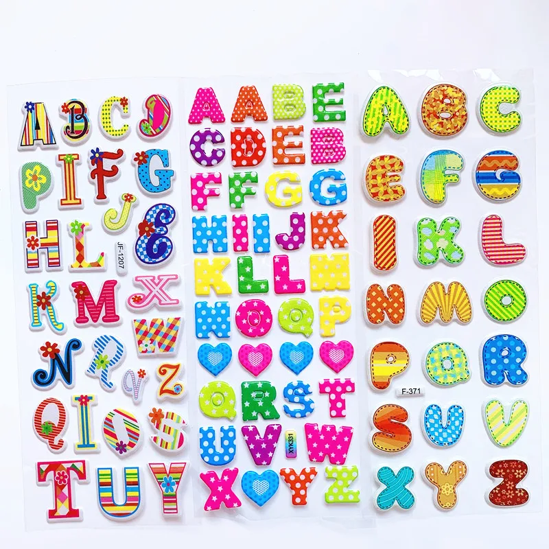 Custom Kids Educational Toys - Cartoon Alphabet Stickers