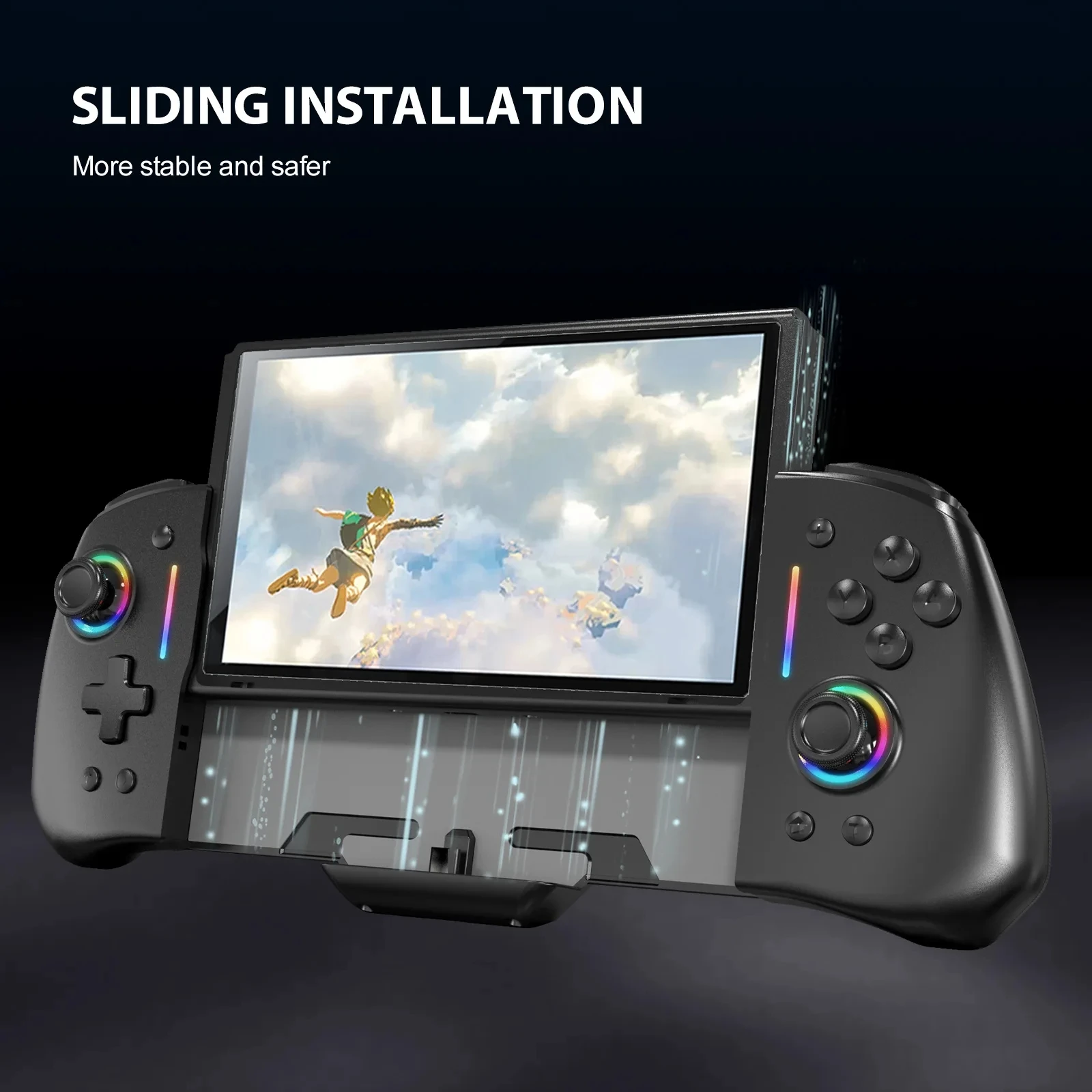 Ye Ys45 Controller For Nintendo Switch Rgb Colorful Light Game Joypad ...