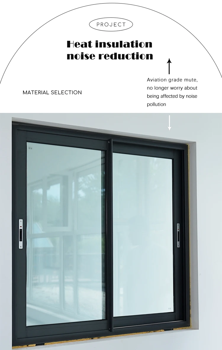 Modern Design Aluminum Sliding Windows - Customized Double Glass for ...