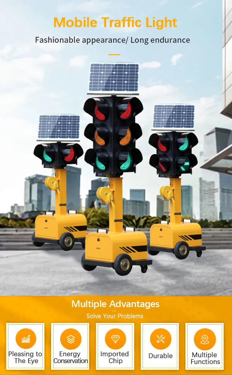 Mobile Portable Traffic Light Controller - Solar Powered