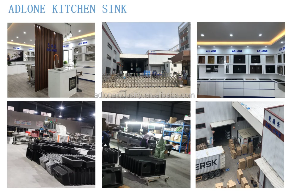 ADL-6046 Quartz Sink - Durable Black Single Bowl Kitchen Sink